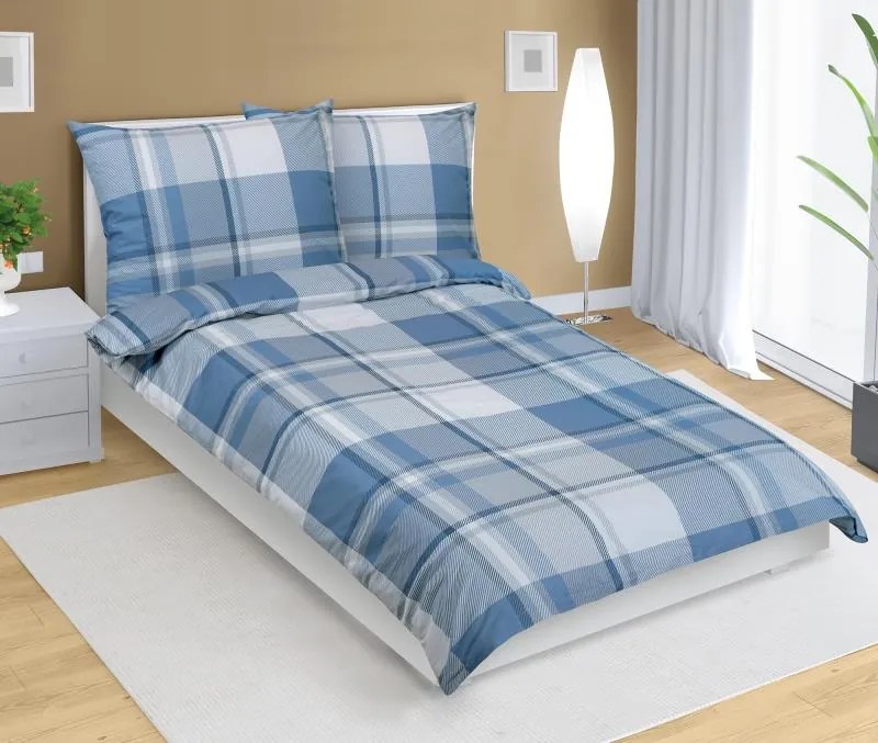 Bellatex Bavlněné povlečení Modrá 140x220 cm, 70x90 cm