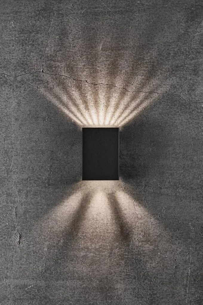 NOR 2019041003 Venkovní nástěnné svítidlo Fold 10 2x3,5W LED černá čirá - NORDLUX