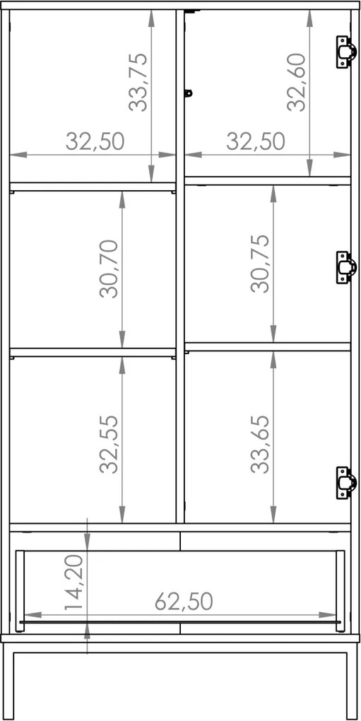 GAB Komoda QUER R70, Bílá 70 cm