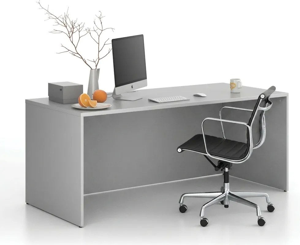 Kancelářský psací stůl FRAME, 180x80 cm, šedá