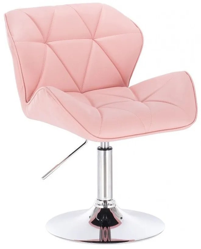 LuxuryForm DESIGN Židle MILANO na stříbrném talíři - růžová