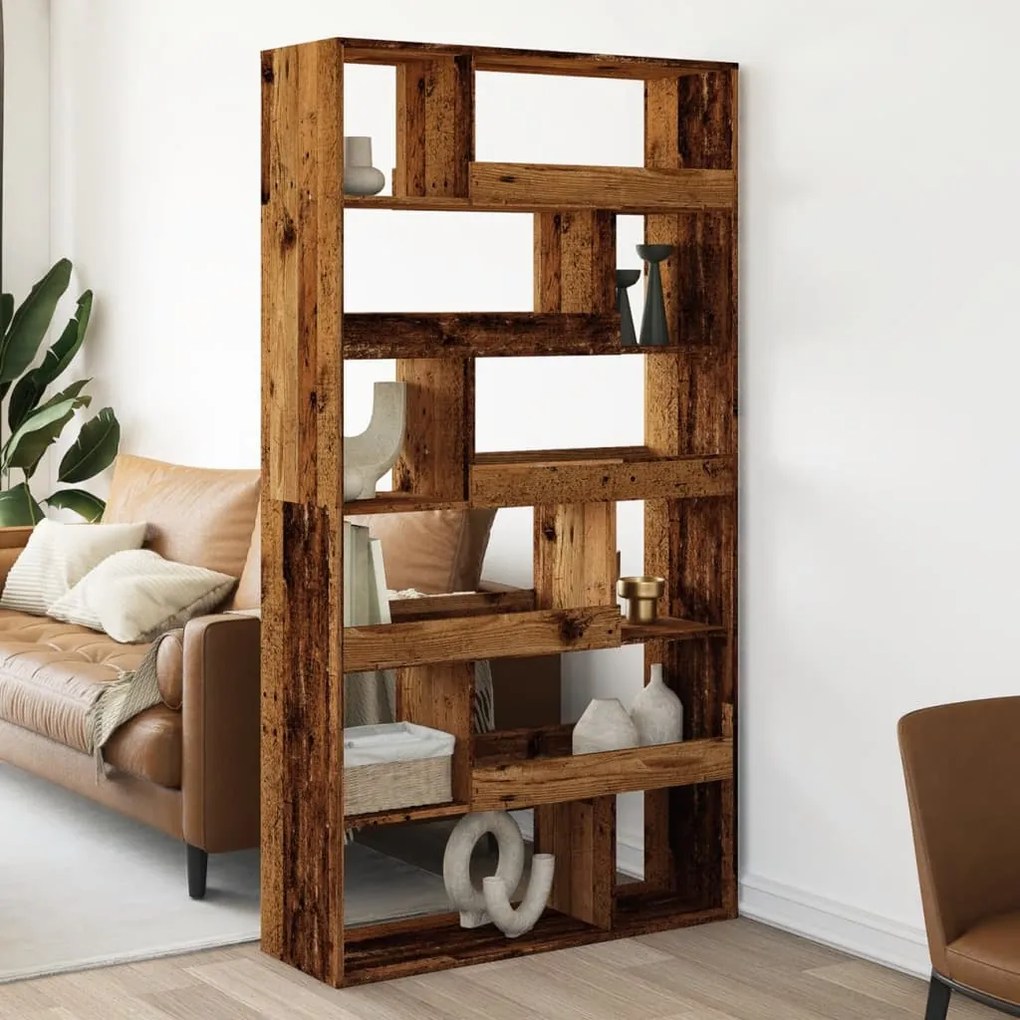 Dělicí stěna old wood 100 x 33 x 187,5 cm kompozitní dřevo 3309508