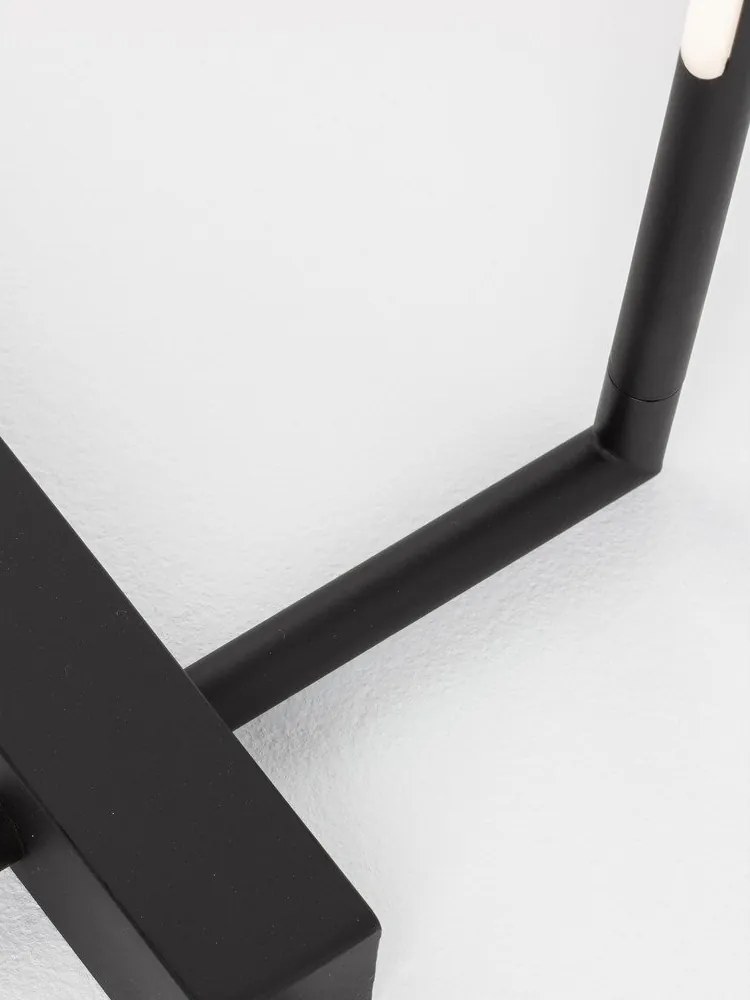 Černá kovová LED stojací lampa se stínidlem z akrylového skla (výška 140 cm) Raccio – Nova Luce
