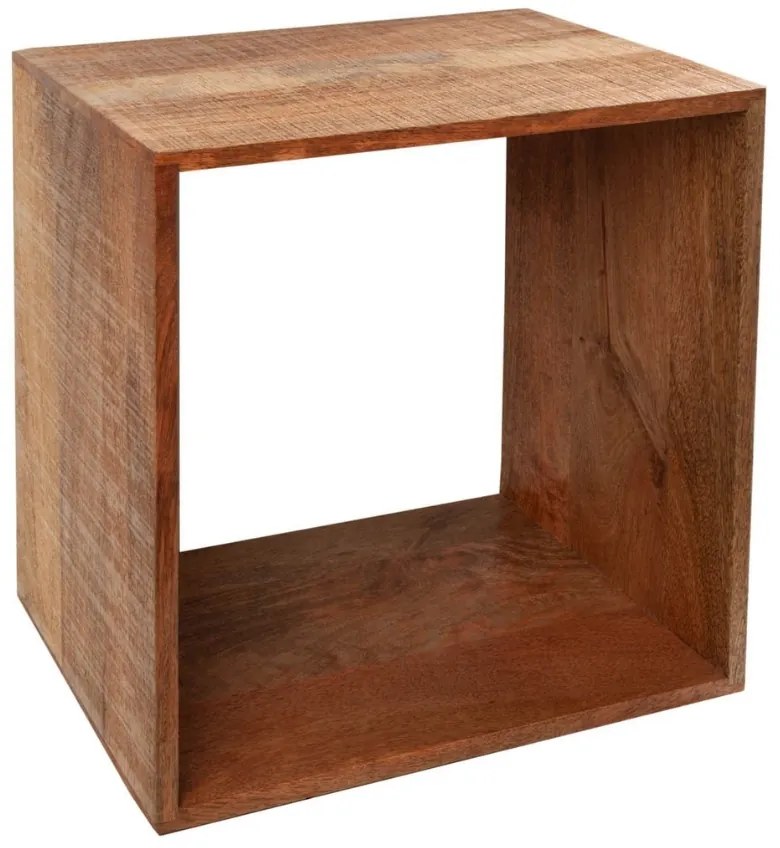 OnaDnes -20% Moebel Living Masivní mangový odkládací stolek Rubik 43x33 cm