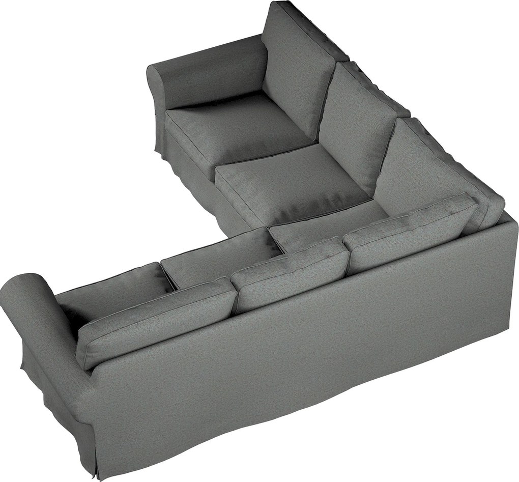 Potah na pohovku IKEA Ektorp rohová barva modrá látka pletený vzor