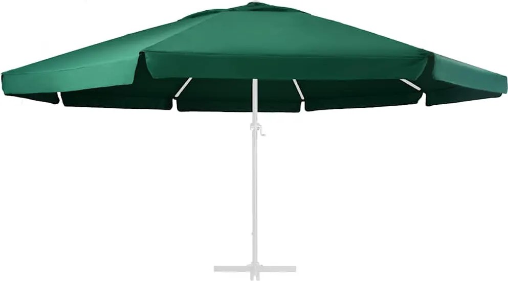 Náhradní potah na zahradní slunečník zelený 610 cm 312547
