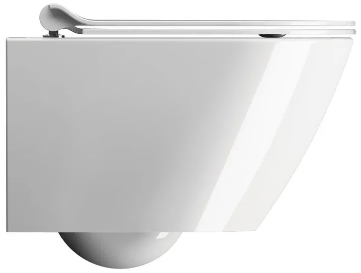 GSI KUBE X závěsná WC mísa, Swirlflush, 36x50 cm, bílá ExtraGlaze