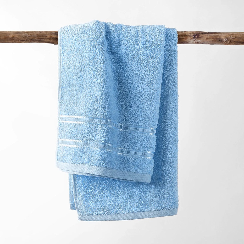 Goldea froté ručník / osuška nela - světle modrý 70 x 140 cm