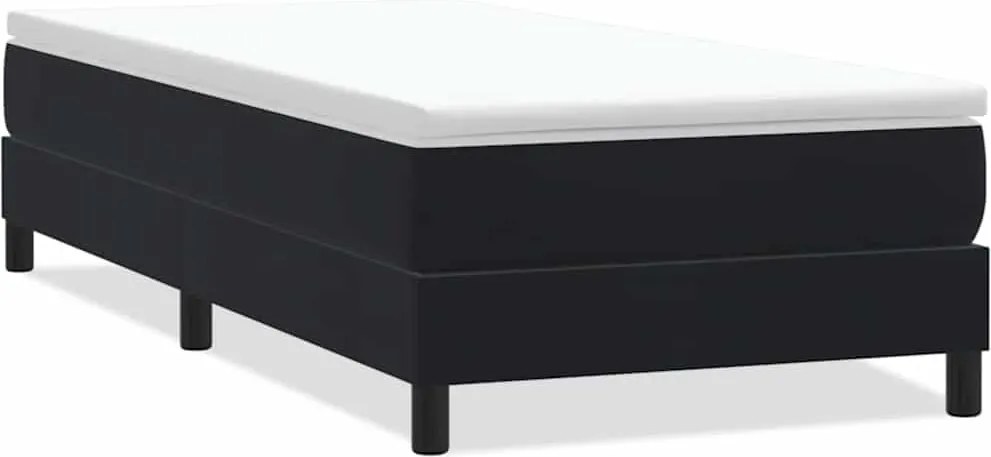 Postel Box Spring bez matrace černá 90x210 cm samet 3315809