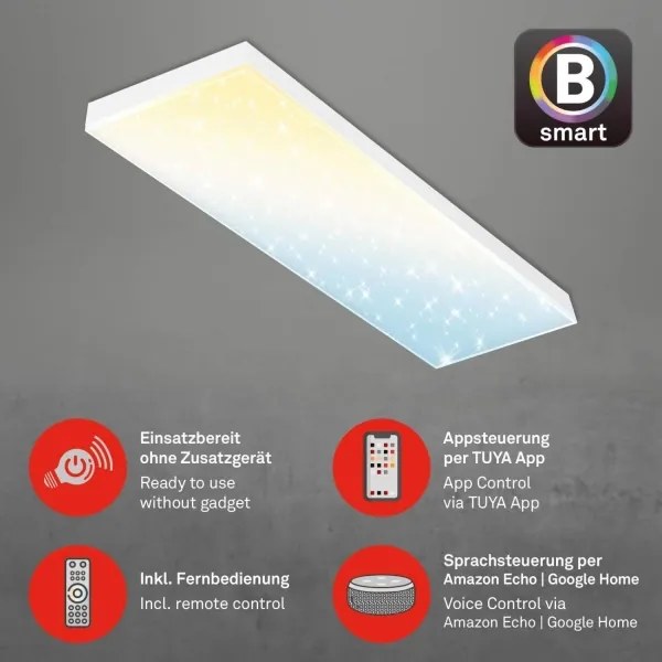Brilo - LED Stmívatelný přisazený panel FRAMELESS LED/28W/230V Wi-Fi Tuya + DO