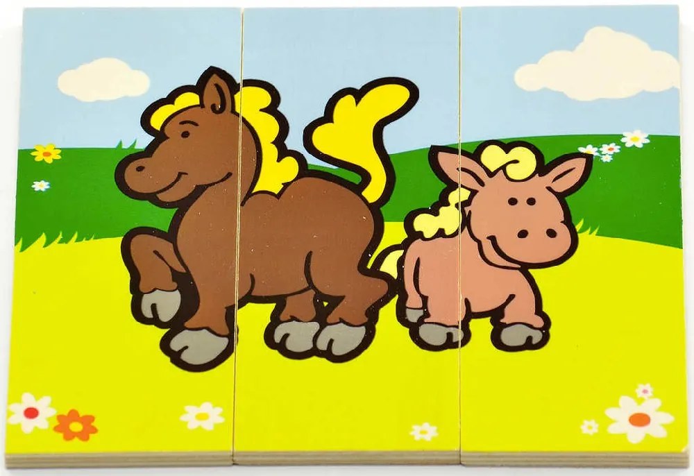 _Ostatní 1_ DŘEVO Puzzle 18 ks ZVÍŘÁTKA *DŘEVĚNÉ HRAČKY* 26136