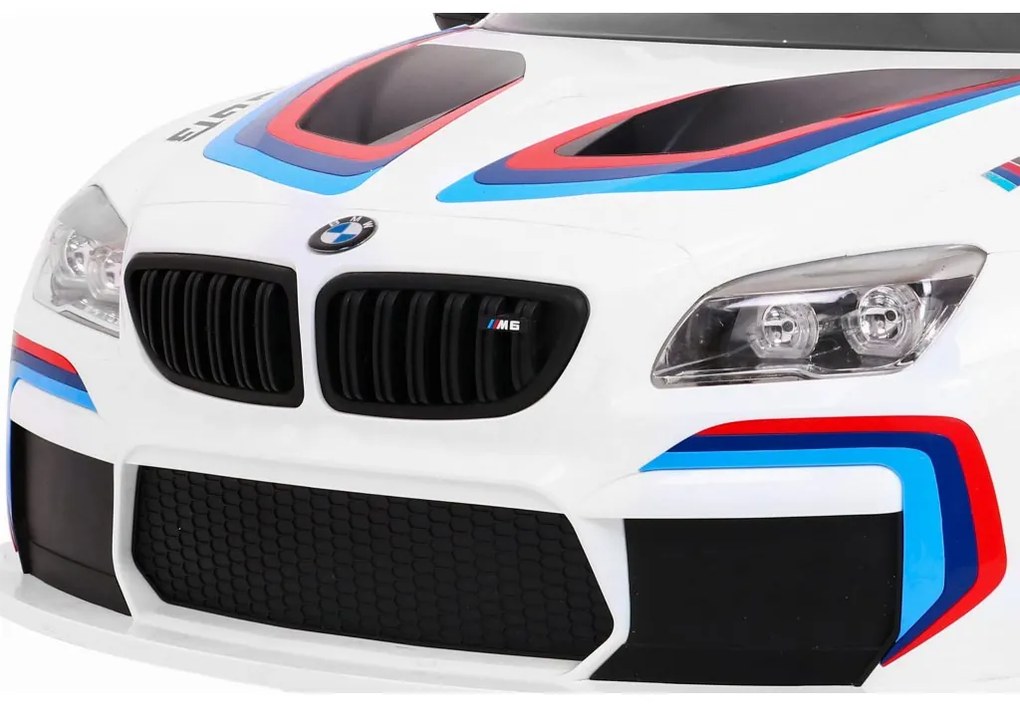 HračkyZaDobréKačky Elektrické autíčko BMW M6 GT3 bílé