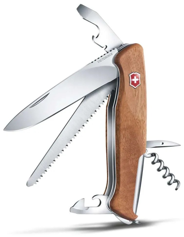 VICTORINOX - Velký kapesní nůž Ranger Wood 55, 10 funkcí, dřevo 0.9561.63