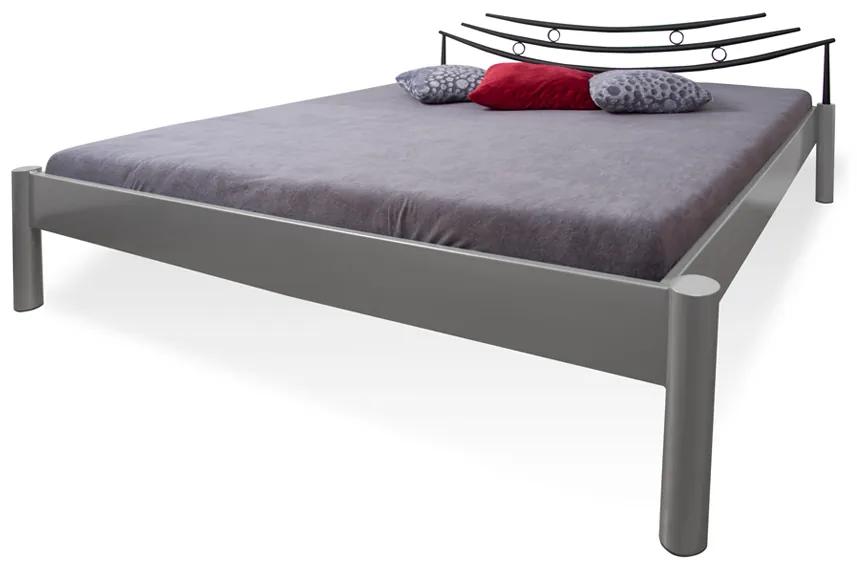 Nábytek ATIKA s.r.o. Kovová postel NAN JING Povrchová úprava: stříbrná RAL 9006, Rozměr: 120 x 200 cm
