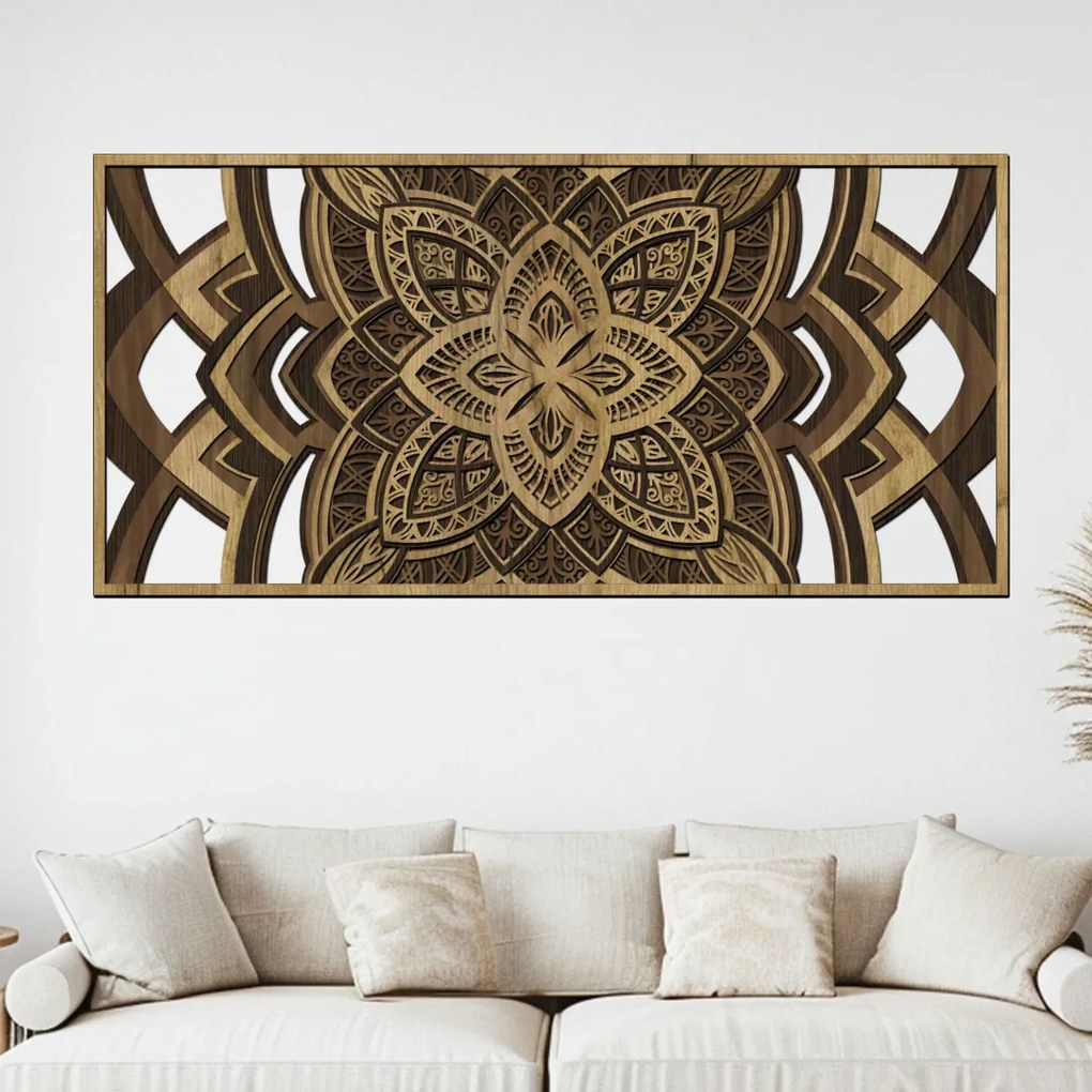 dřevo života 4 vrstvá mandala ODVAHY Rozměry (cm): 120x58, Zvolte barevný dekor: dub zlaty-wenge-orech