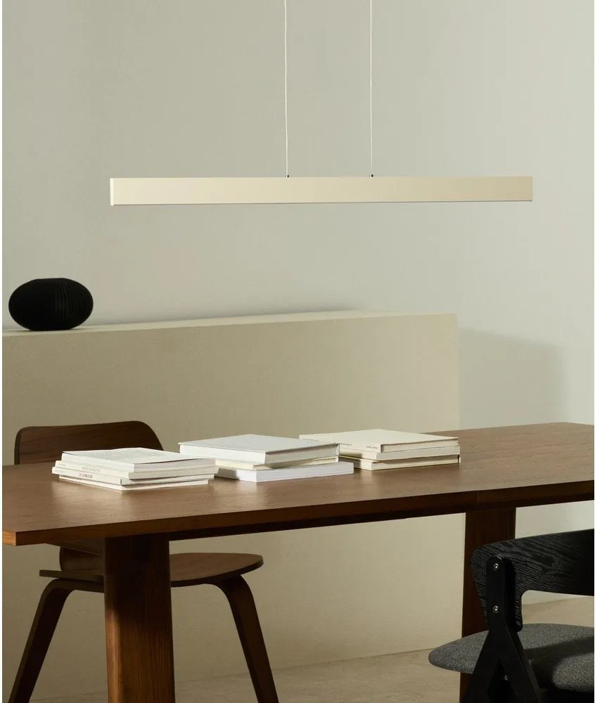 Béžové LED závěsné svítidlo s kovovým stínidlem Boadella – Kave Home