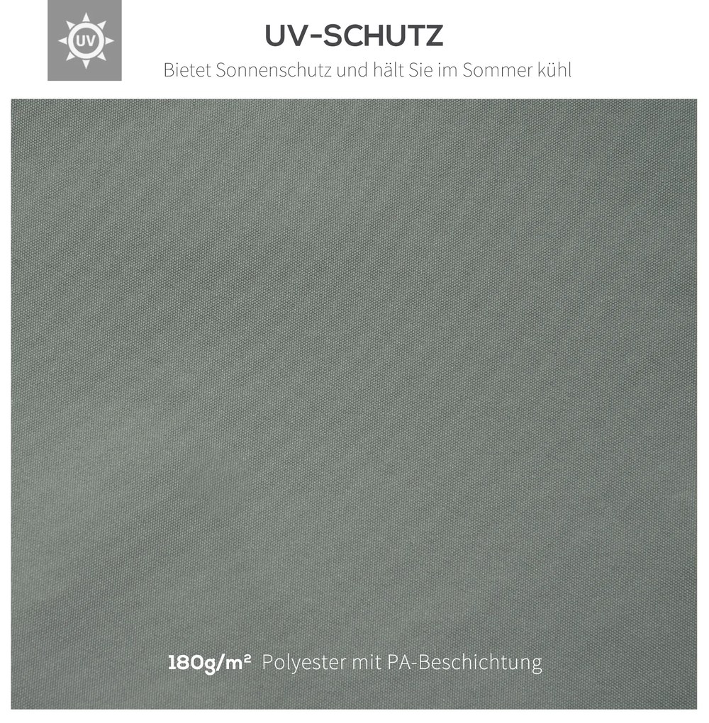 Outsunny náhradní střecha pavilonu pro kovový pavilon zahradní pavilon party stan zahradní stan polyester 3x4m tmavě šedý | Aosom