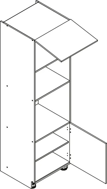 ALFASHOP ZOYA D60PKMV P/L vysoký dub