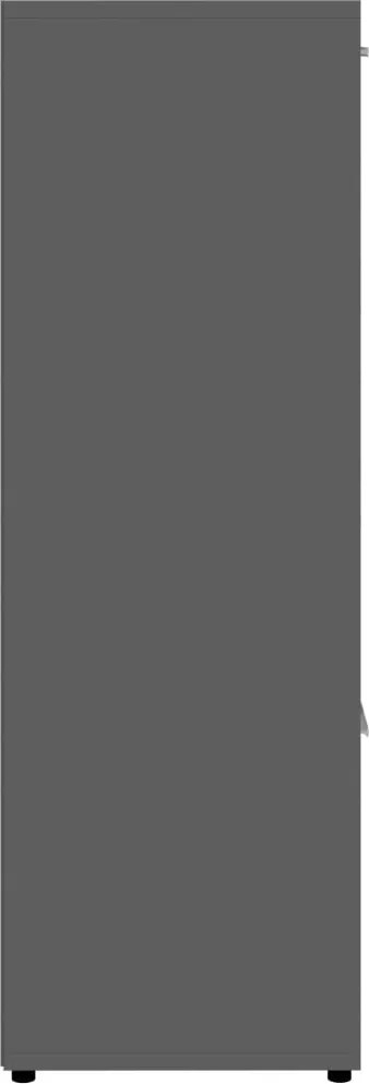 Knihovna Oven - šedá s vysokým leskem | 90x30x90 cm