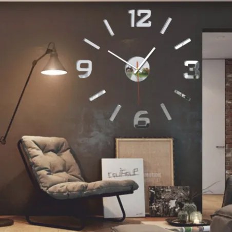Nalepovací nástěnné hodiny z akrylu – moderní 3D plexi hodiny | SENTOP X0089