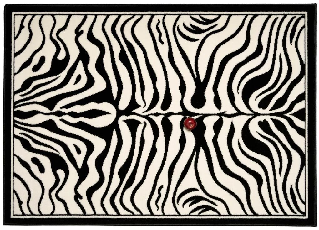 Alfa Carpets  Kusový koberec Zebra black/white - 120x170 cm