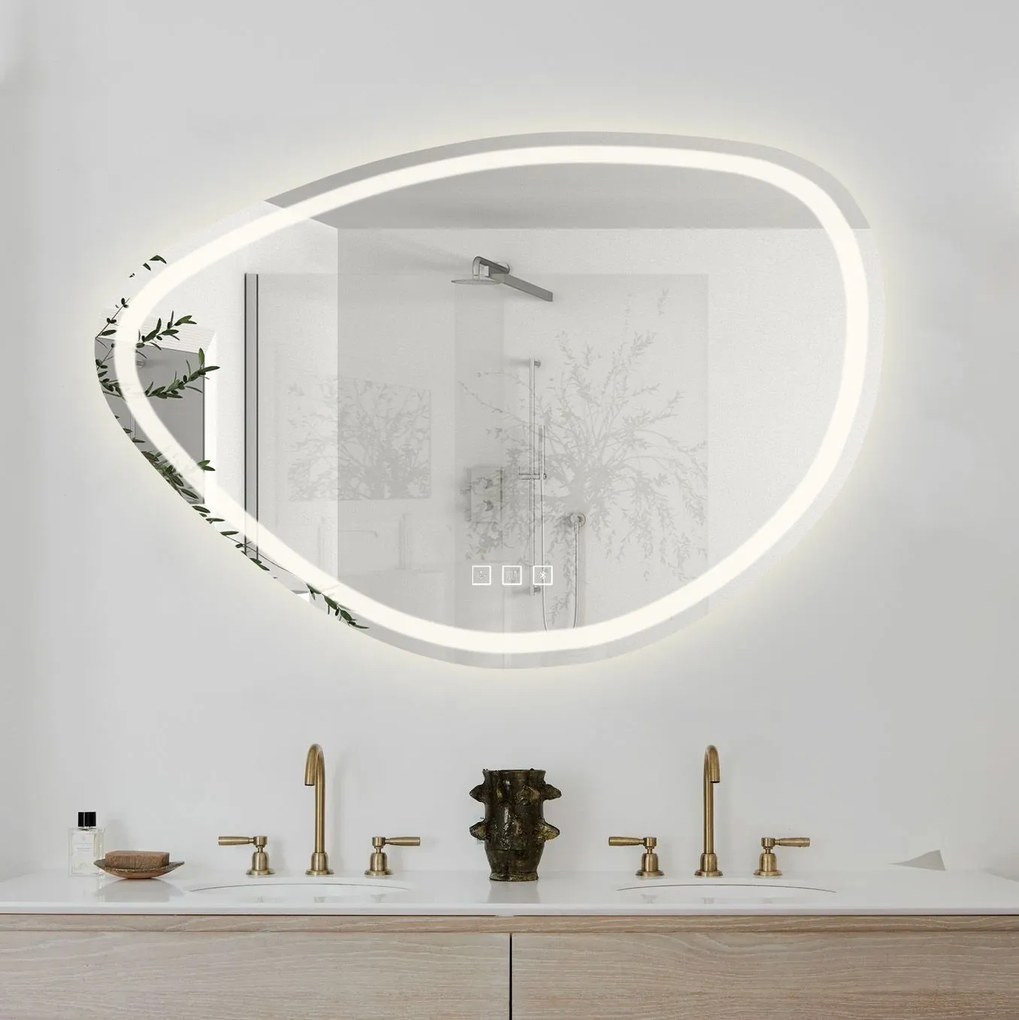 Tutumi Rea Fog, LED koupelnové zrcadlo 100x70cm s bluetooth, HOM-05516