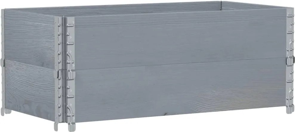 Zahradní truhlík šedý 100 x 50 cm masivní borové dřevo 3295393