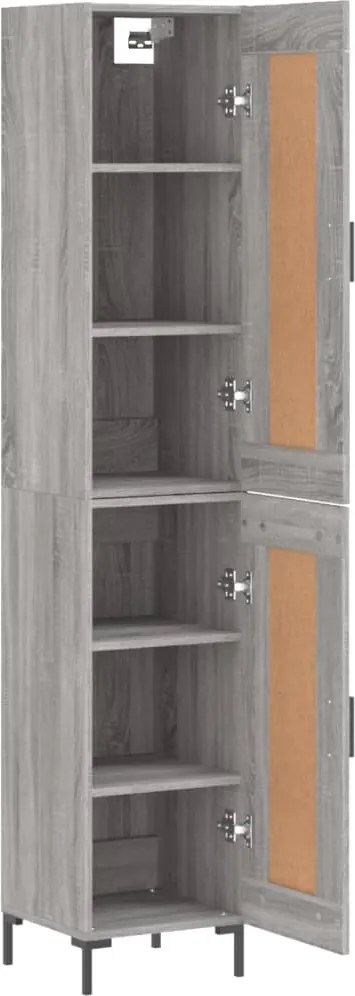 Skříň highboard šedá sonoma 34,5 x 34 x 180 cm kompozitní dřevo 3200455