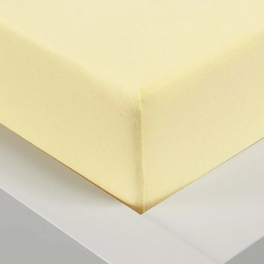 XPOSE® Jersey prostěradlo Exclusive - vanilkové 200x200 cm