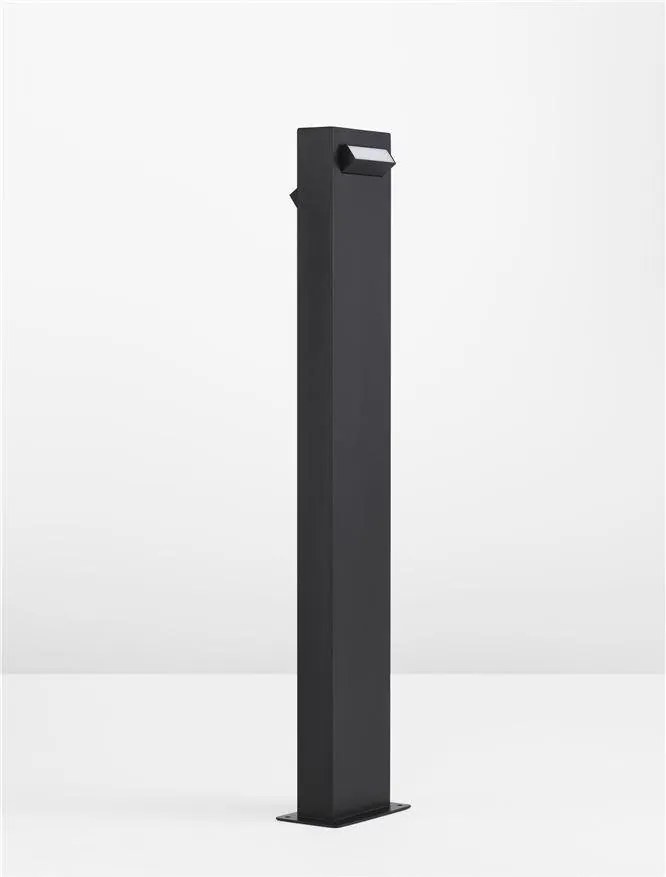NV 9020924 Venkovní sloupkové svítidlo ZELDA černý hliník a akrylový difuzor proti oslnění LED 9W 3000K 100-240V IP65 - NOVA LUCE