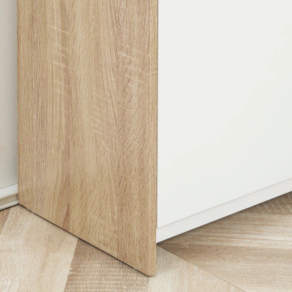 Kleankin Příruční skříňka do koupelny s 1 zásuvkou a 2 dveřmi - Koupelnový úložný kabinet pro obývací pokoj, koupelnu, ložnici - Moderní styl - Proti…