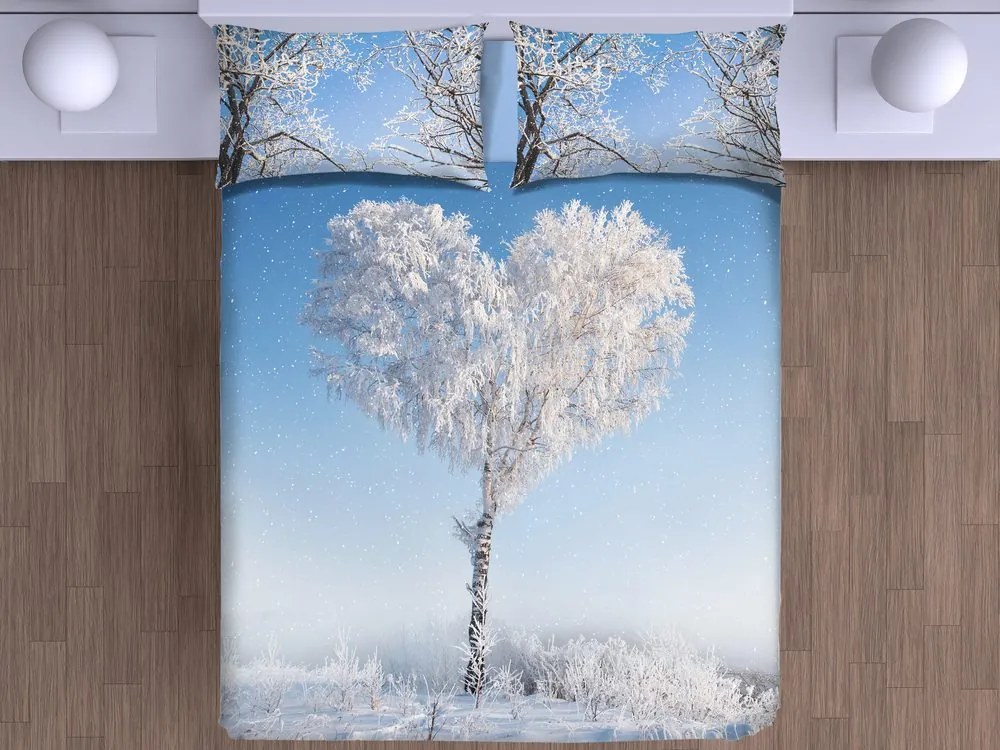 3D italské povlečení 100% bavlna Love tree - 220x200 / 2x70x90 cm