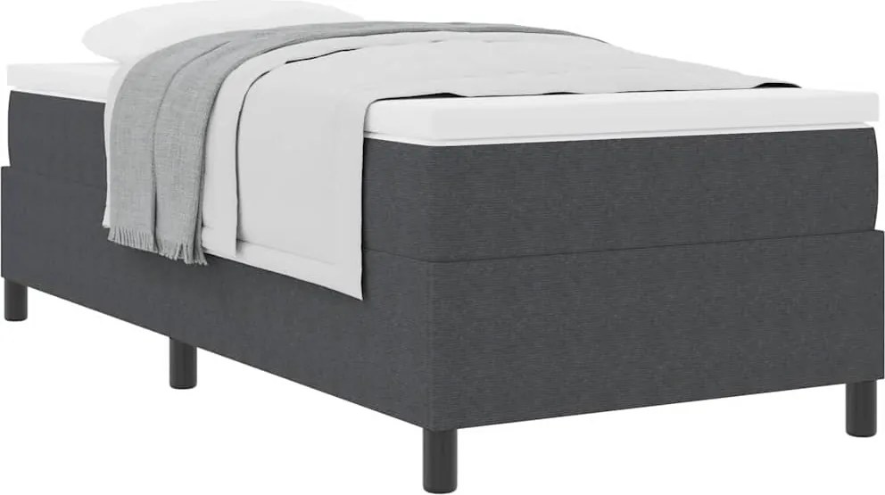 Postel s boxspringem Tmavě šedá a bílá 80 x 200 cm 3337433
