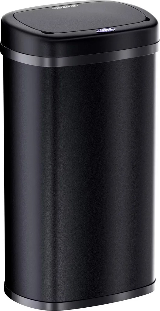Deuba Bezdotykový hranatý odpadkový koš s USB 58 L - černý
