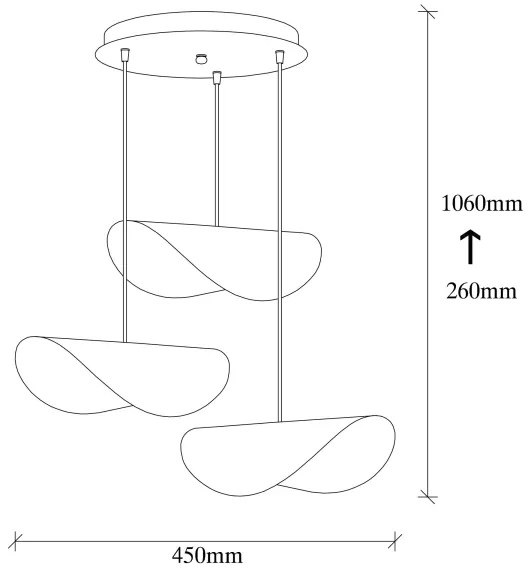 Lustr na lanku SIVANI 3xE27/100W/230V