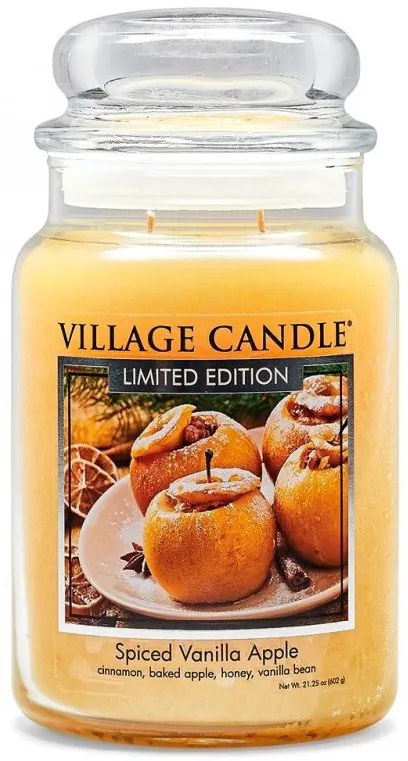 Village Candle Vonná svíčka Pečené Vanilkové Jablko - Spiced Vanilla Apple, 602 g