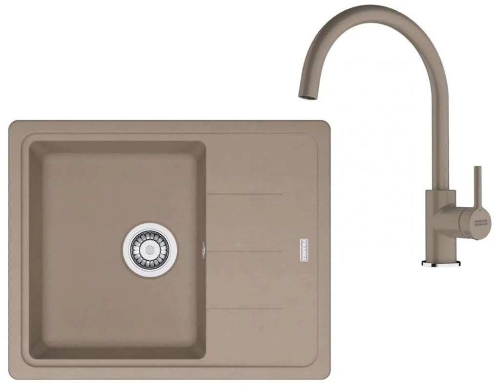 Franke - Kuchyňský set G278KA, fragranitový dřez BFG 611-62 a baterie FC 6018.424, kašmír 114.0700.800