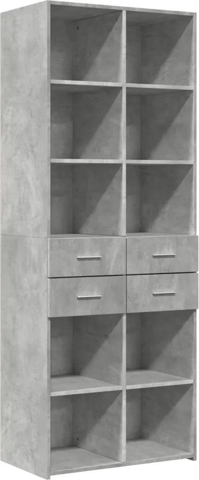 Skříň highboard betonově šedá 70x42,5x185 cm kompozitní dřevo 3281465