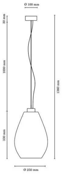 Spot-Light 9822076 - Lustr na lanku PIRO 1xE27/60W/230V