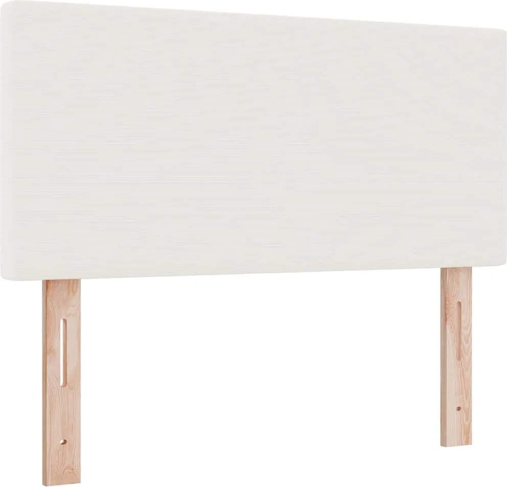 Postel s boxspringem s čelo Krémová a bílá 120 x 200 cm 3337509