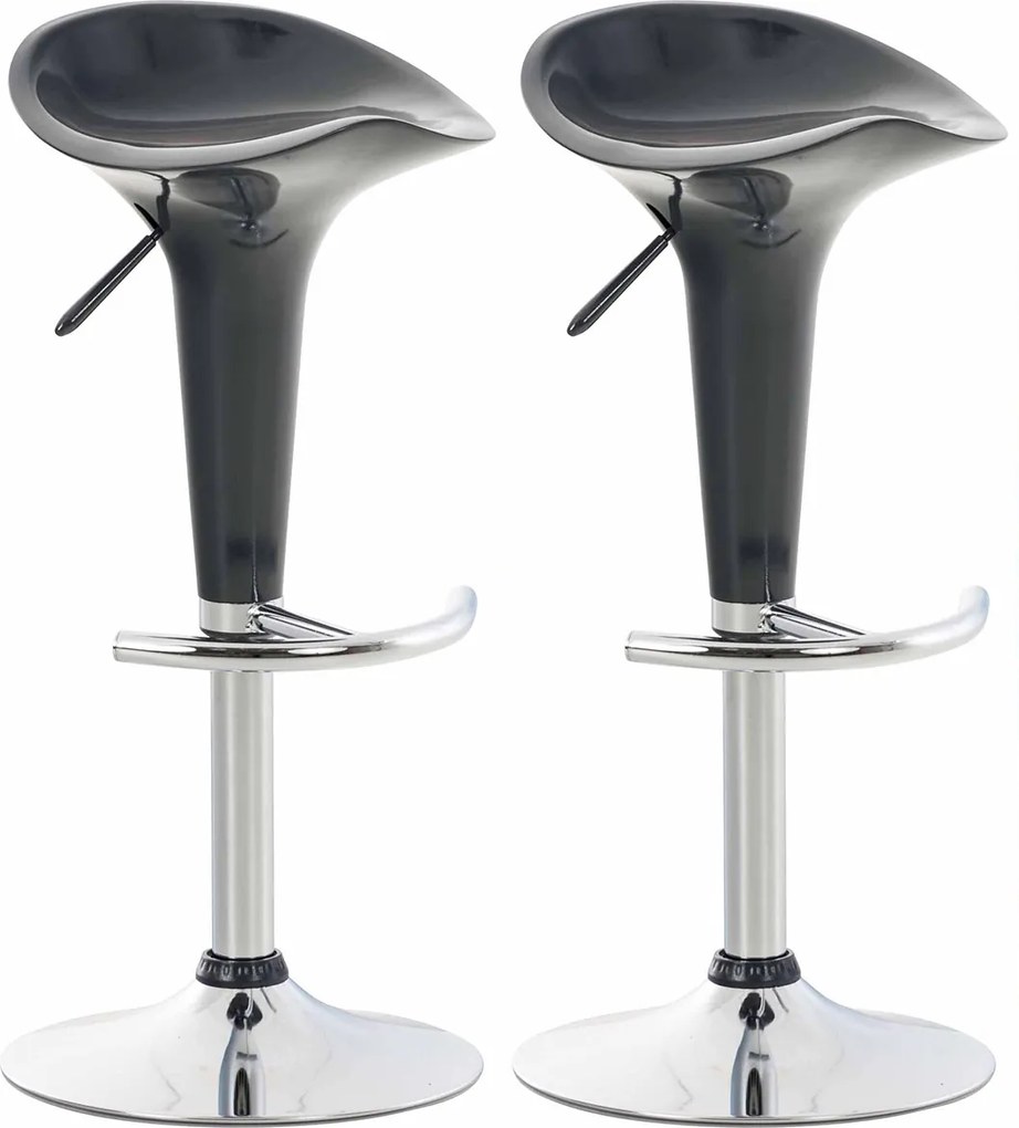 Sada 2 barových židlí Saddle – šedá
