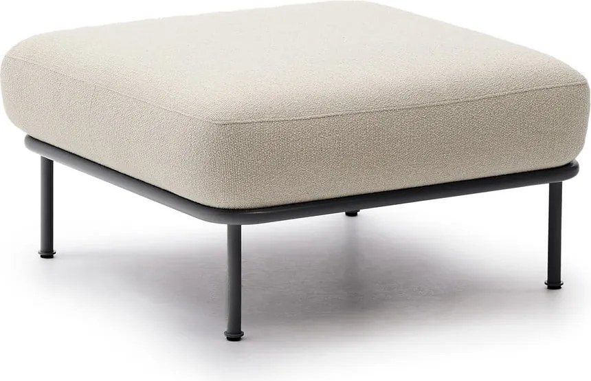Béžová podnožka z textilie bouclé Aurum – Kave Home