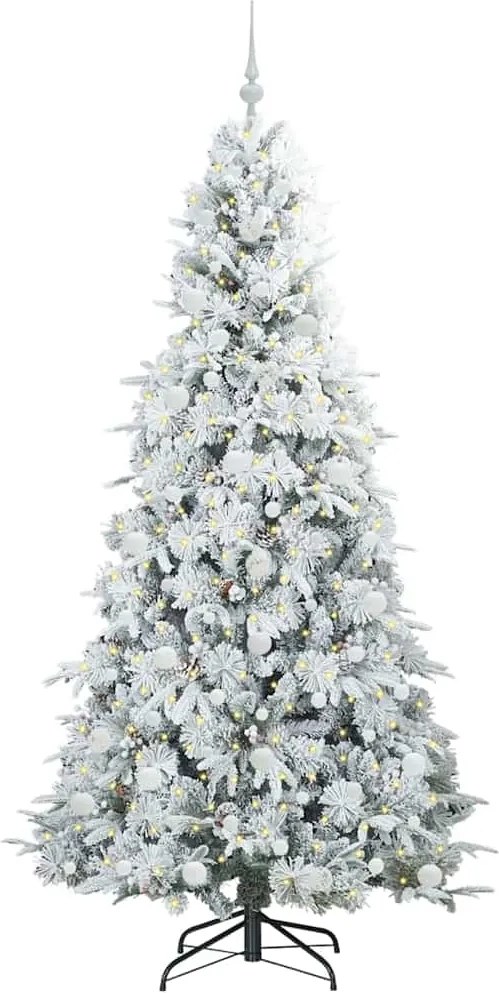 Umělý Skládací Vánoční Strom s stojanem Bílá 210 cm PE a PVC 3397500