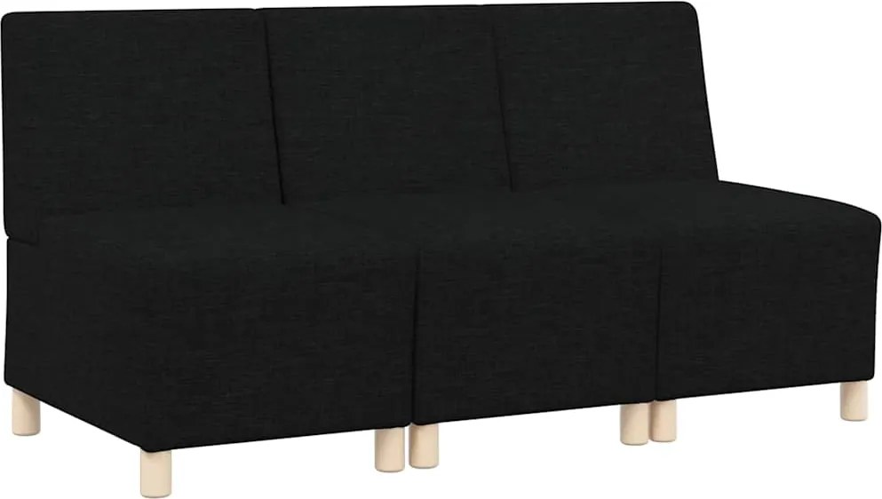 Modulová sedačka bez opěradel 3 ks Černá textil 3399794