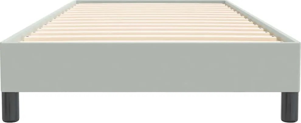 Postel Box Spring bez matrace světle šedá 80x220 cm samet 3315849