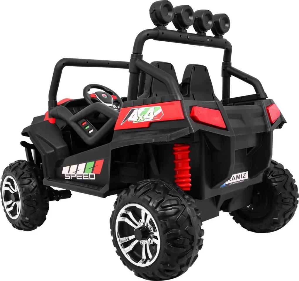 Ramiz Terénní bugina Grand Buggy Lift pro děti červená + pohon 4x4 + dálkové ovládání + MP3 + LED