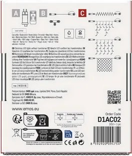 Propojovací vánoční řetěz bez zdroje EMOS Connecting D1AC02 ZY1924 50LED 5m studená bílá