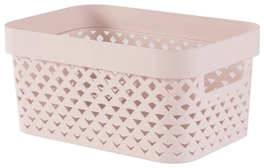 Světle růžový plastový úložný box 26x17,5x12 cm Pure – Curver