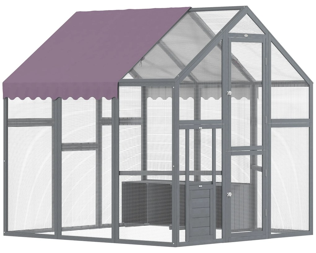 MM Handel  Kurník s voděodolnou střechou, 2 hnízdní budky, 2 hřady, pro 6-8 kuřat, cca 1,7 x 1,8 x 1,8 m