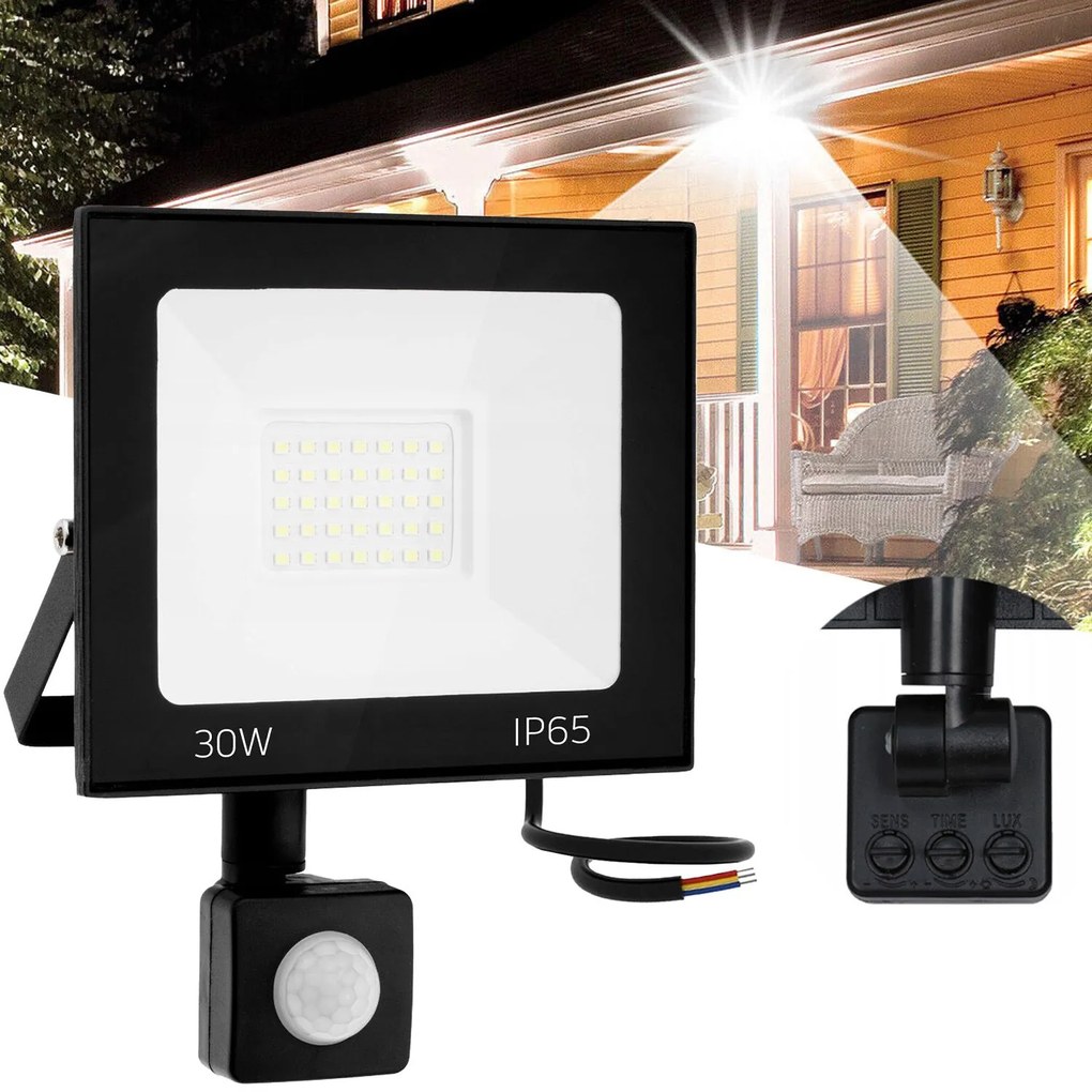 Toolight Toolight, LED panel se snímačem pohybu 13x10,5cm, 30W, 2700lm, 4000K, RSL007-30NS, OSW-10213